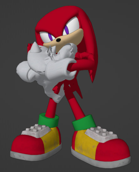 Knuckles over Werehog Work In Progress for Sonic Unleashed (X360/PS3 ...