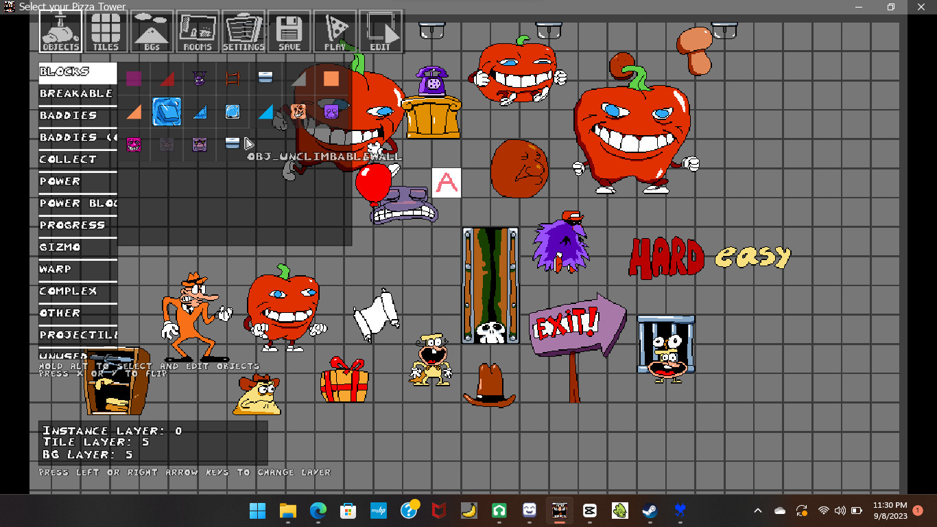 Even More Fixed Objects for CYOP!!!!!! Work In Progress for Pizza Tower ...