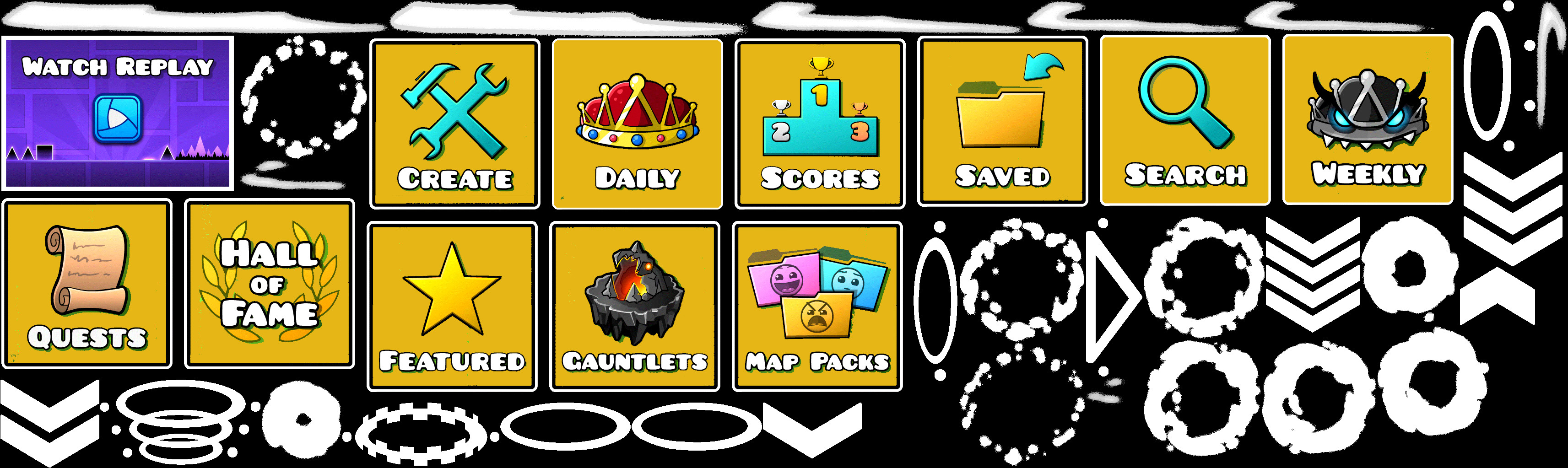 GDClassic123 texture pack Work In Progress for Geometry Dash | GD Works ...