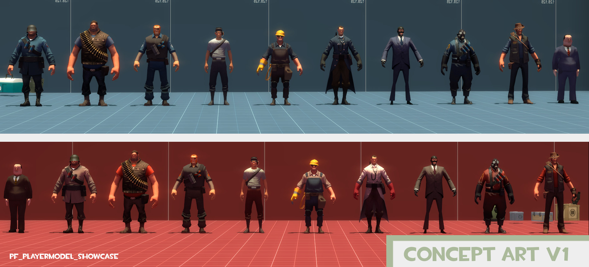 Concept art Characters Work In Progress for Pre-Fortress 2 | PF2 Works ...