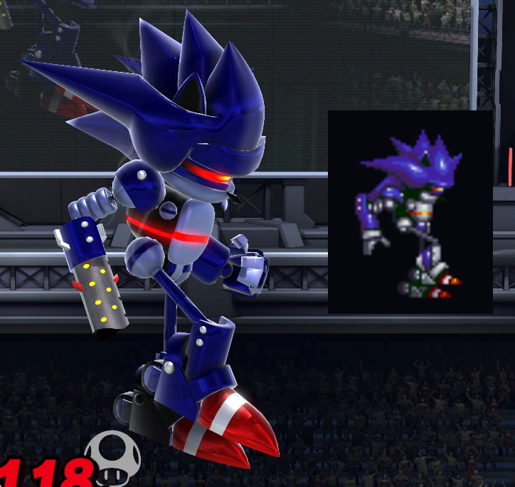 SMBZ Mecha Sonic Moveset Work In Progress for Super Smash Bros ...
