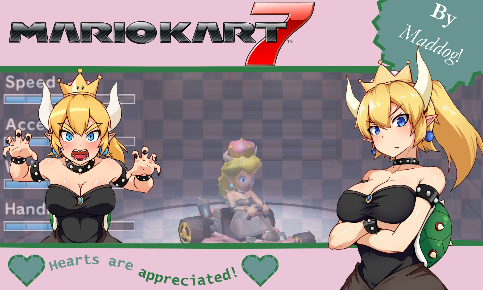 Bowsette: no comment. Work In Progress for Mario Kart 7 | MK7 Works In ...