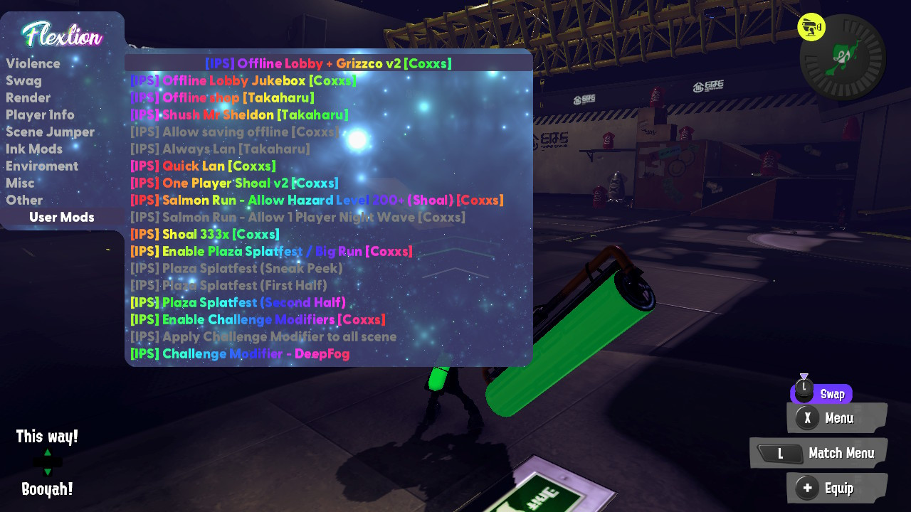 Flexlion Mod Menu Work In Progress for Splatoon 3 | Splatoon 3 Works In ...