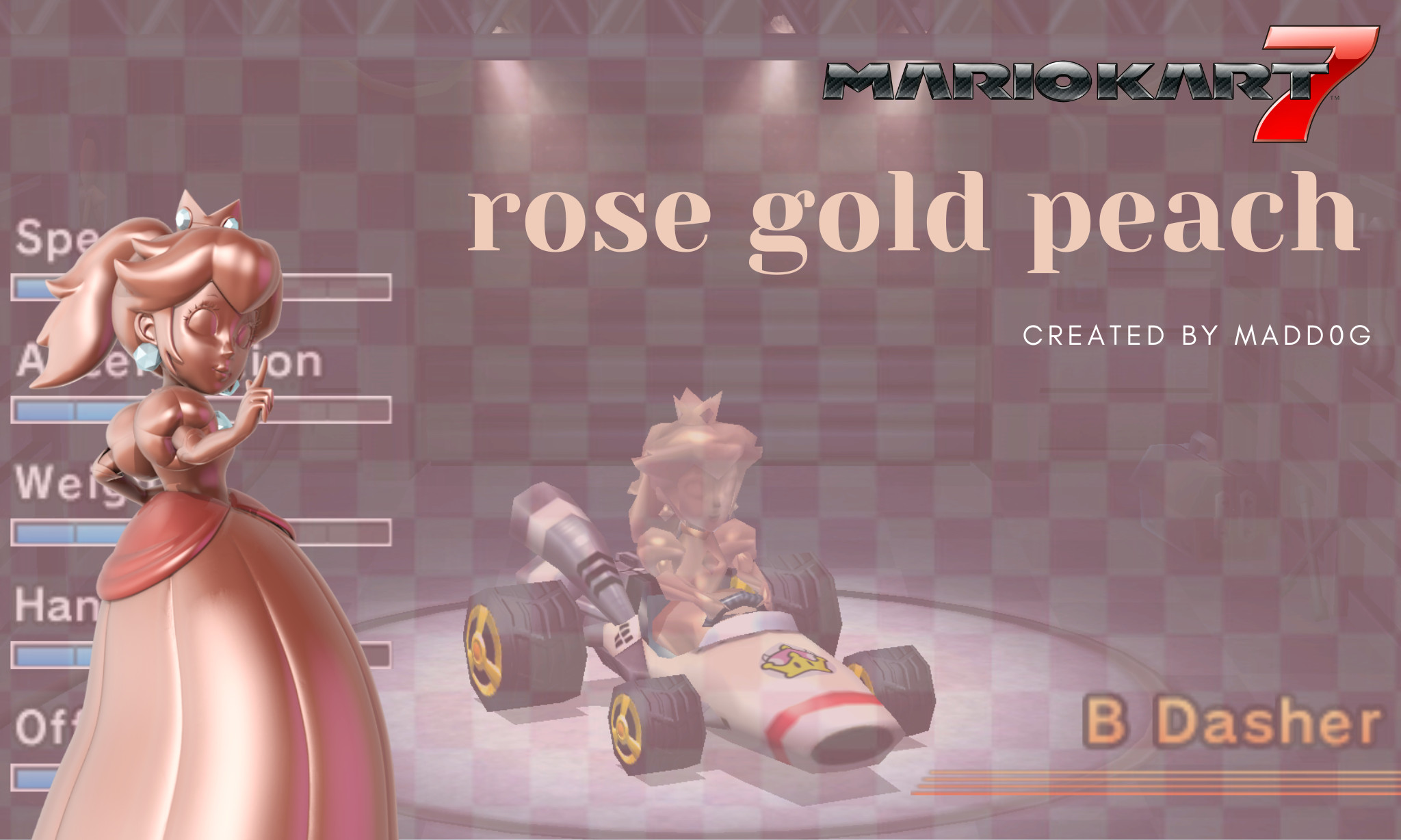 Pink Gold Peach: Should've been rose Work In Progress for Mario Kart 7 ...