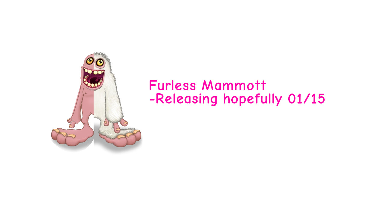 Furless Mammott Work In Progress for My Singing Monsters | MSM Works In ...