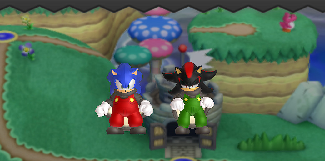 Sonic and Shadow in NSMBU Work In Progress for New Super Mario Bros. U ...