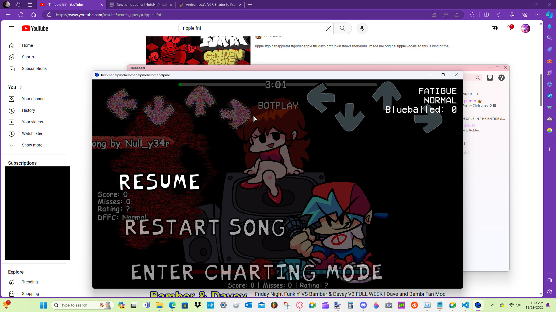 Vs Dave and Bambi: Jergamer Edition Work In Progress for Friday Night ...