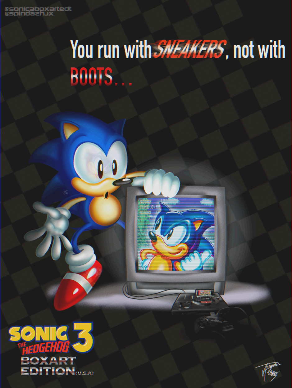 SONIC 3: BOXART EDITION (U.S.A) Work In Progress for Sonic 3 A.I.R ...