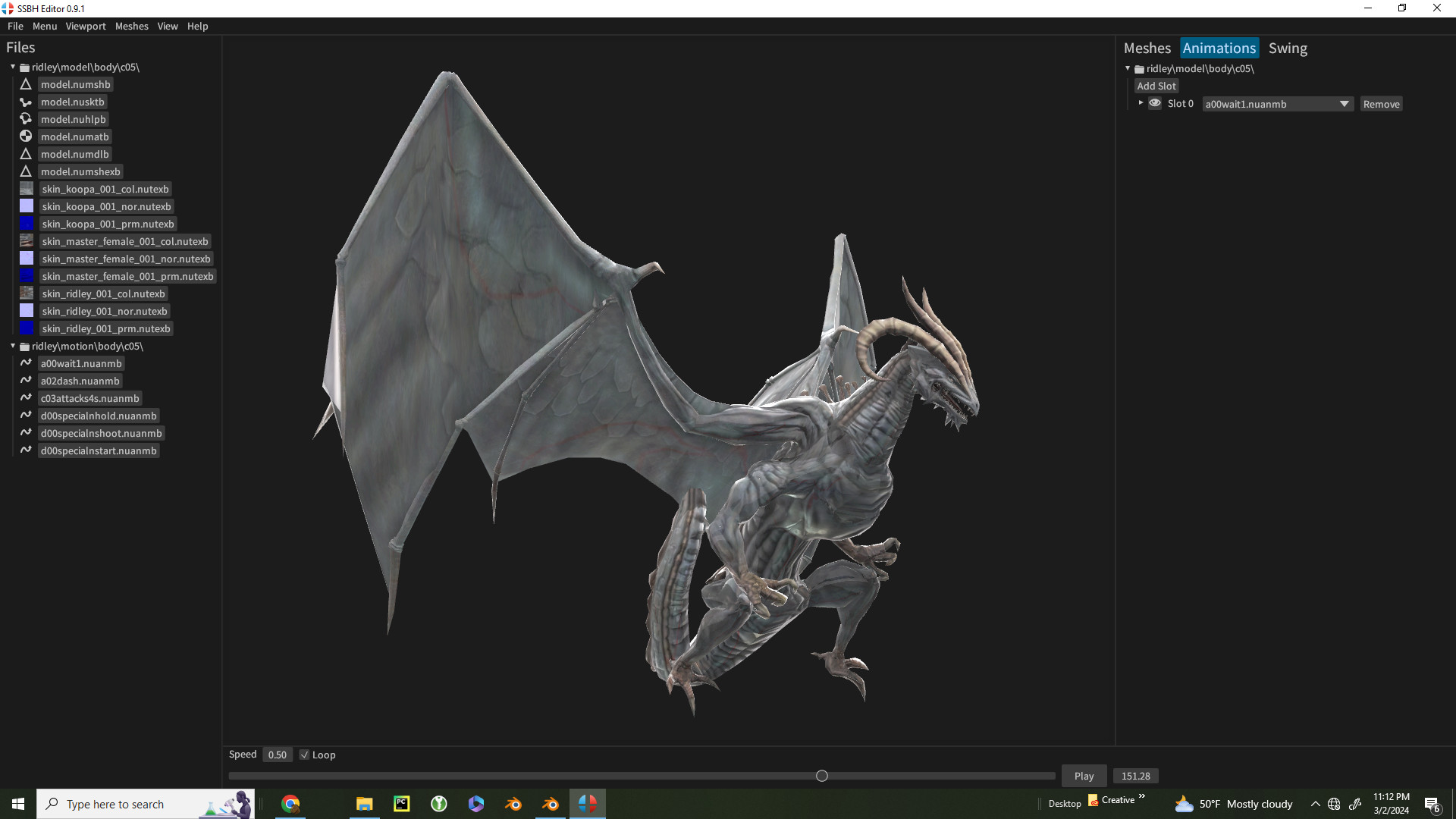 The Immaculate One (Dragon Rhea) over Ridley Work In Progress for Super ...