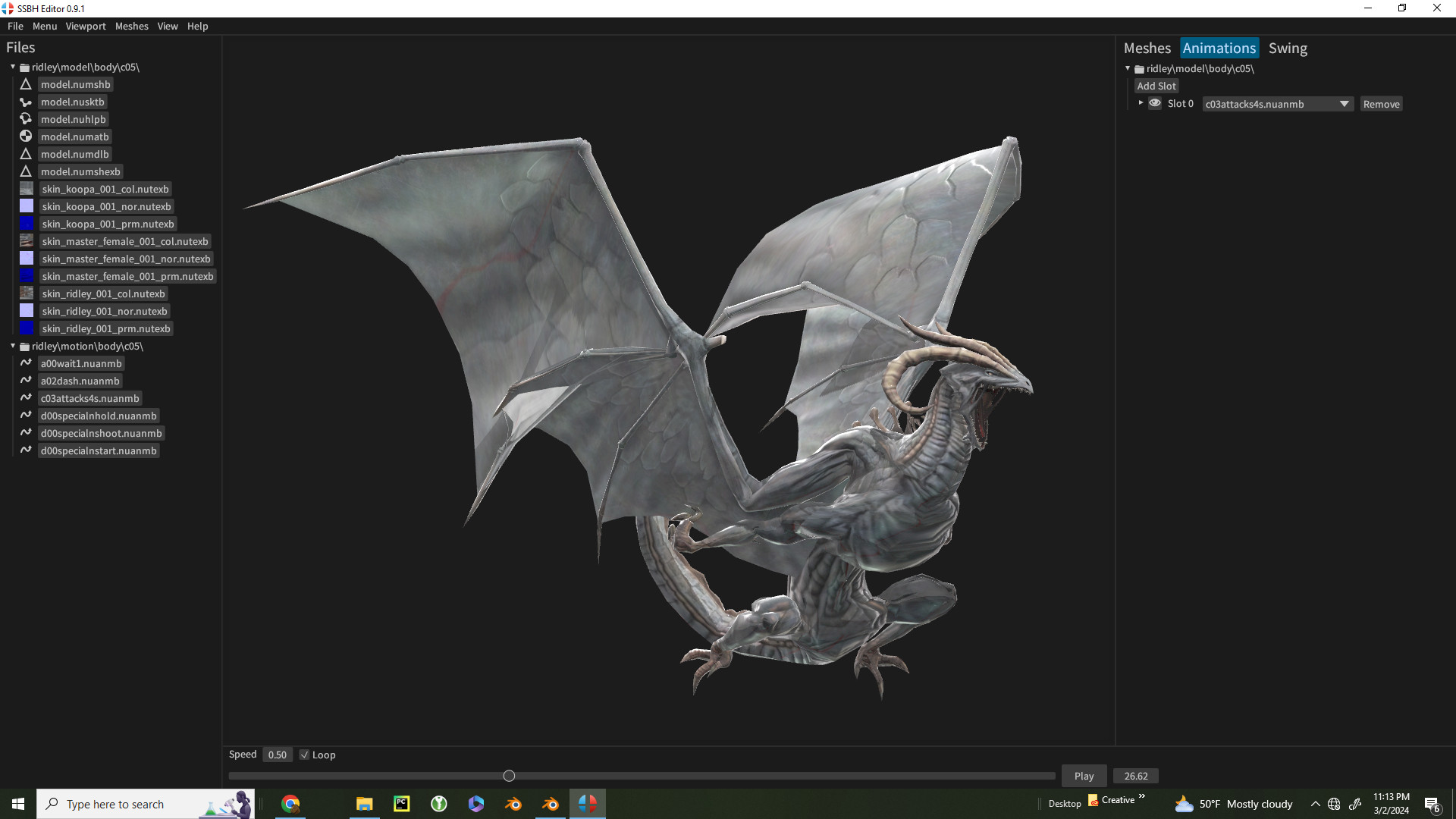 The Immaculate One (Dragon Rhea) over Ridley Work In Progress for Super ...