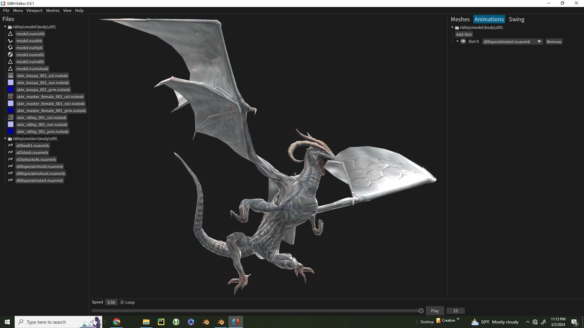 The Immaculate One (Dragon Rhea) over Ridley Work In Progress for Super ...
