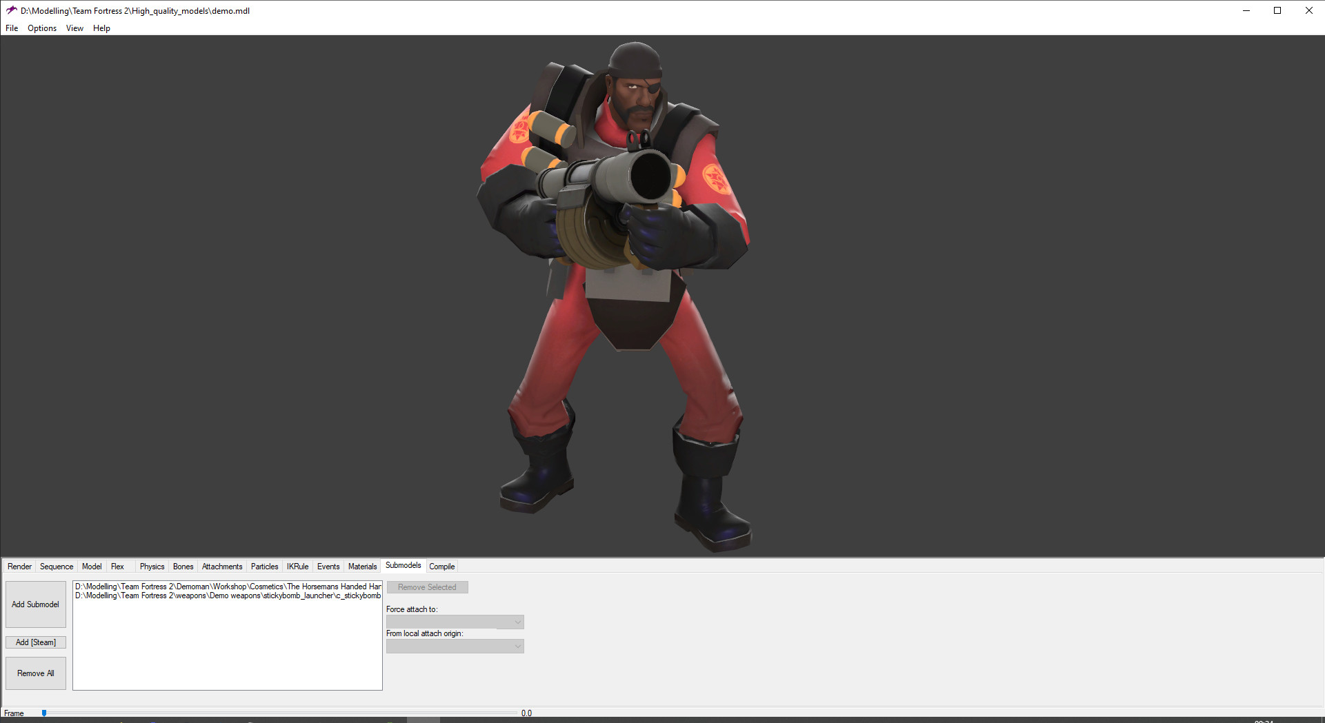 HHHH gloves and boots for Demoman Work In Progress for Team Fortress 2 ...