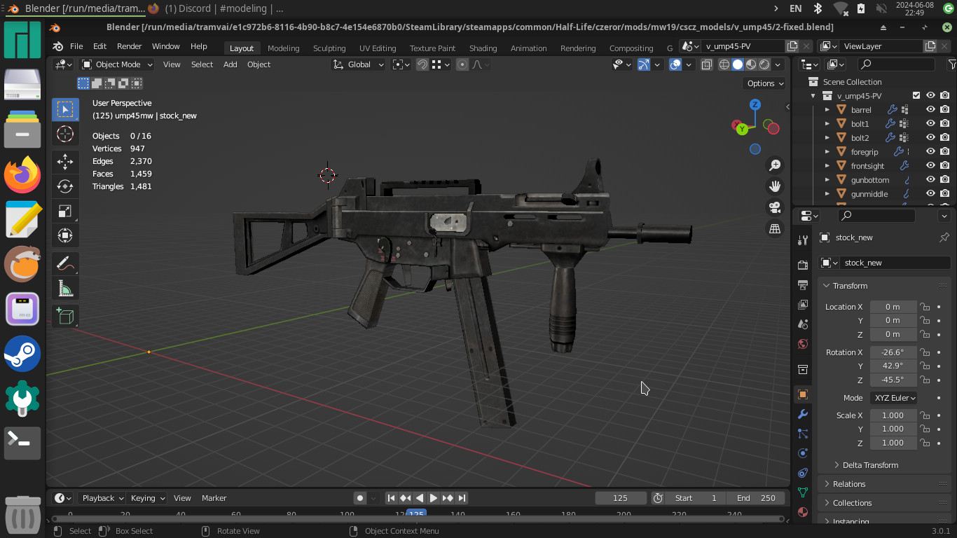 Full-Poly Weapon Models Work In Progress for Counter-Strike: Condition ...