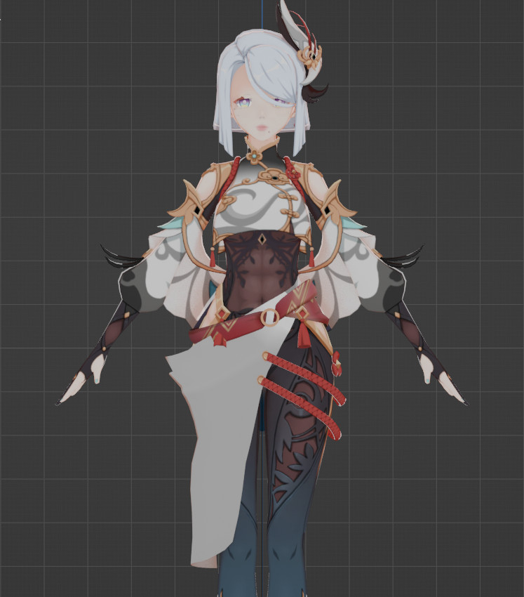 Shenhe World's Shackles V2 - Side Skirt Work In Progress for Genshin ...
