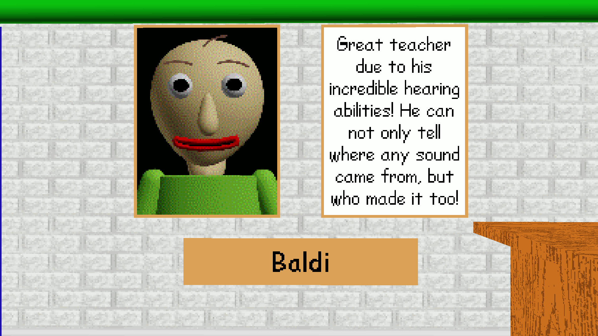 Basics in behavior Baldi (Texture pack) Work In Progress for Baldi's ...