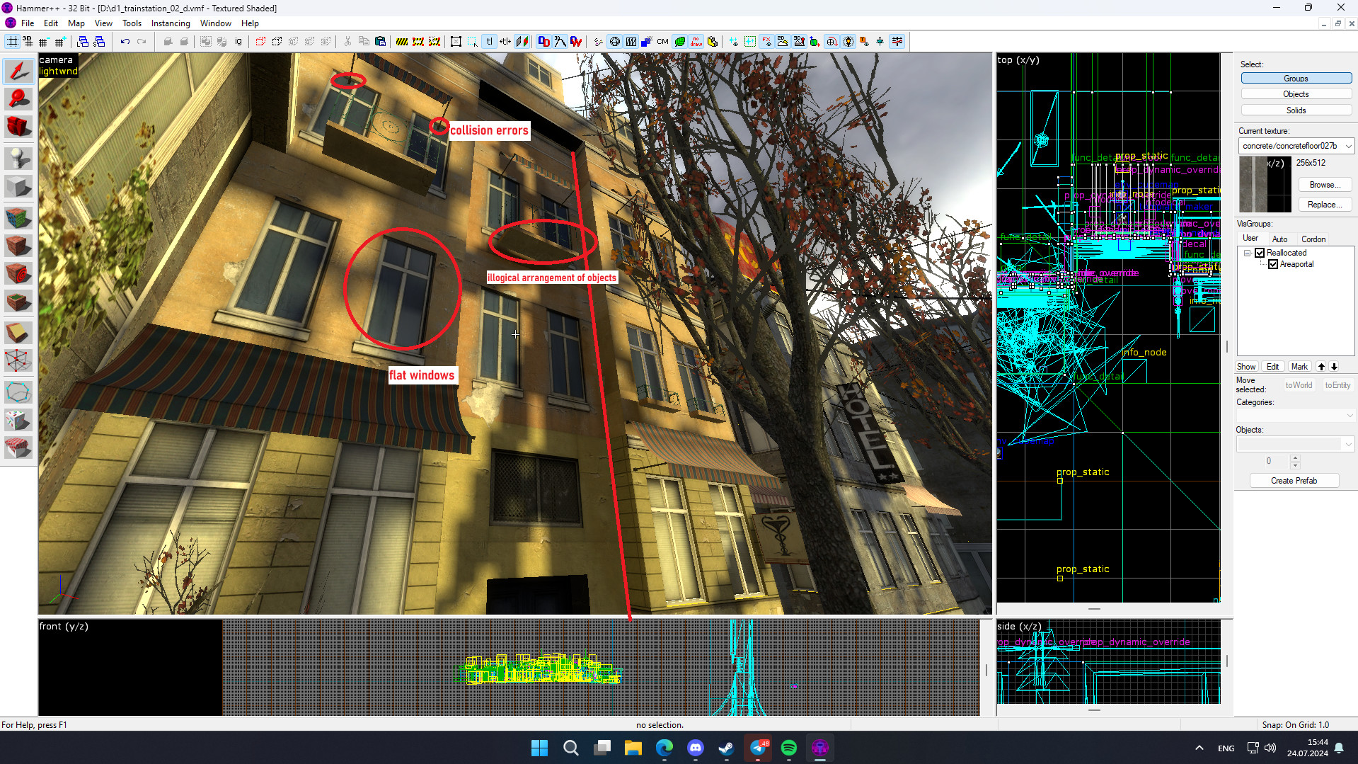 HL2 Geometry Rework (Buildings) Work In Progress for Half-Life 2 | HL2 Works In Progress