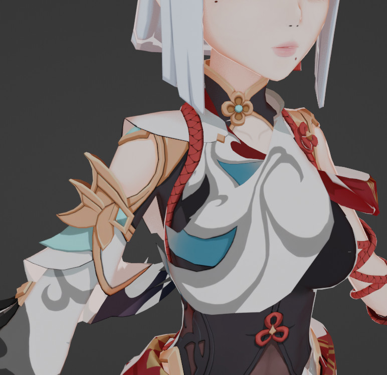 Shenhe World's Shackles V2 - Side Skirt Work In Progress for Genshin ...