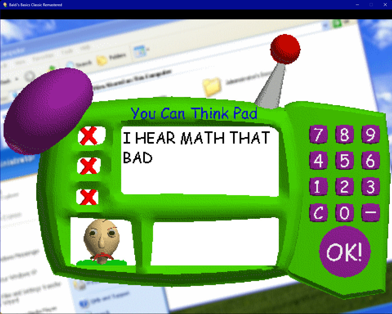 Baldi Basic's Classic Remastered WindowsXP Edition Work In Progress for ...