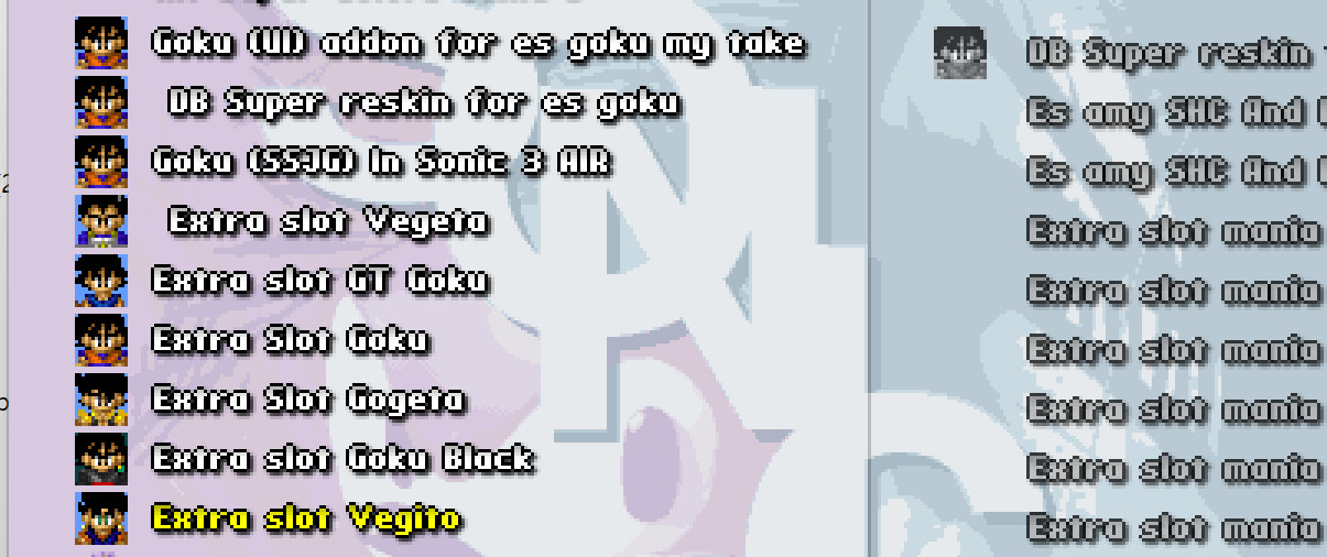 Dragon Ball Z extra slot Work In Progress for Sonic 3 A.I.R. | S3AIR ...