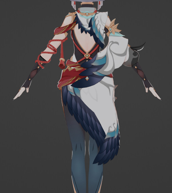 Shenhe World's Shackles V2 - Side Skirt Work In Progress for Genshin ...