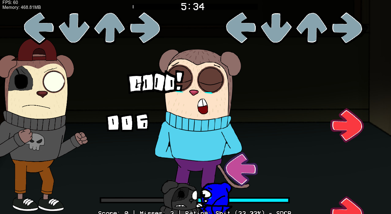 Mediun-Effort Shiftedskull Work In Progress for Friday Night Funkin ...