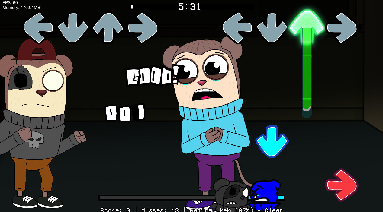 Mediun-Effort Shiftedskull Work In Progress for Friday Night Funkin ...