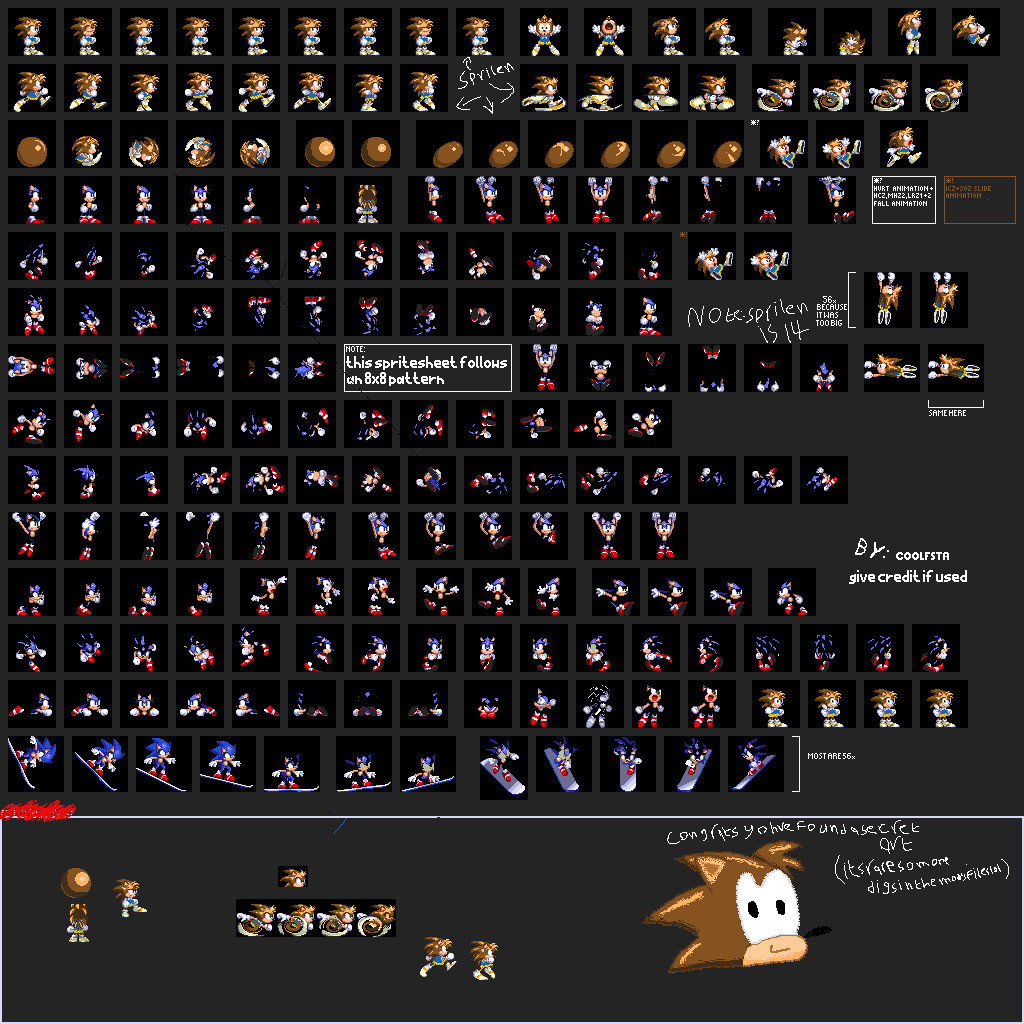 Sprite Sheet Sonic