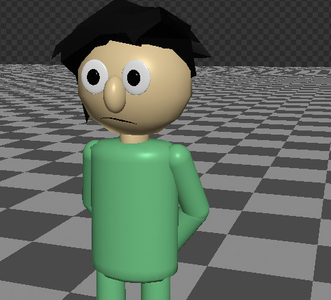 Student Model Rig For Blender PRE RELEASED Work In Progress for Baldi's Basics | Baldi Works In ...