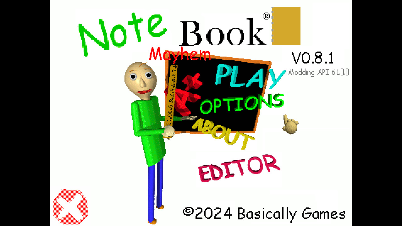 Notebook Mayhem Work In Progress for Baldi's Basics | Baldi Works In ...