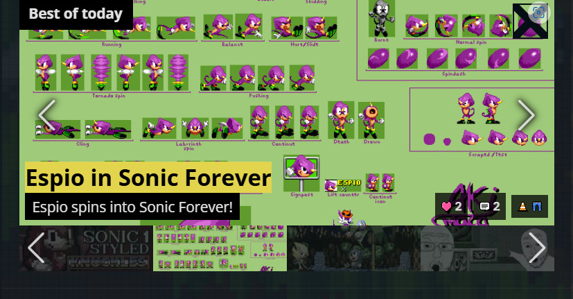 AkiMaca's Chaotix Work In Progress for Sonic the Hedgehog Forever | S1F ...