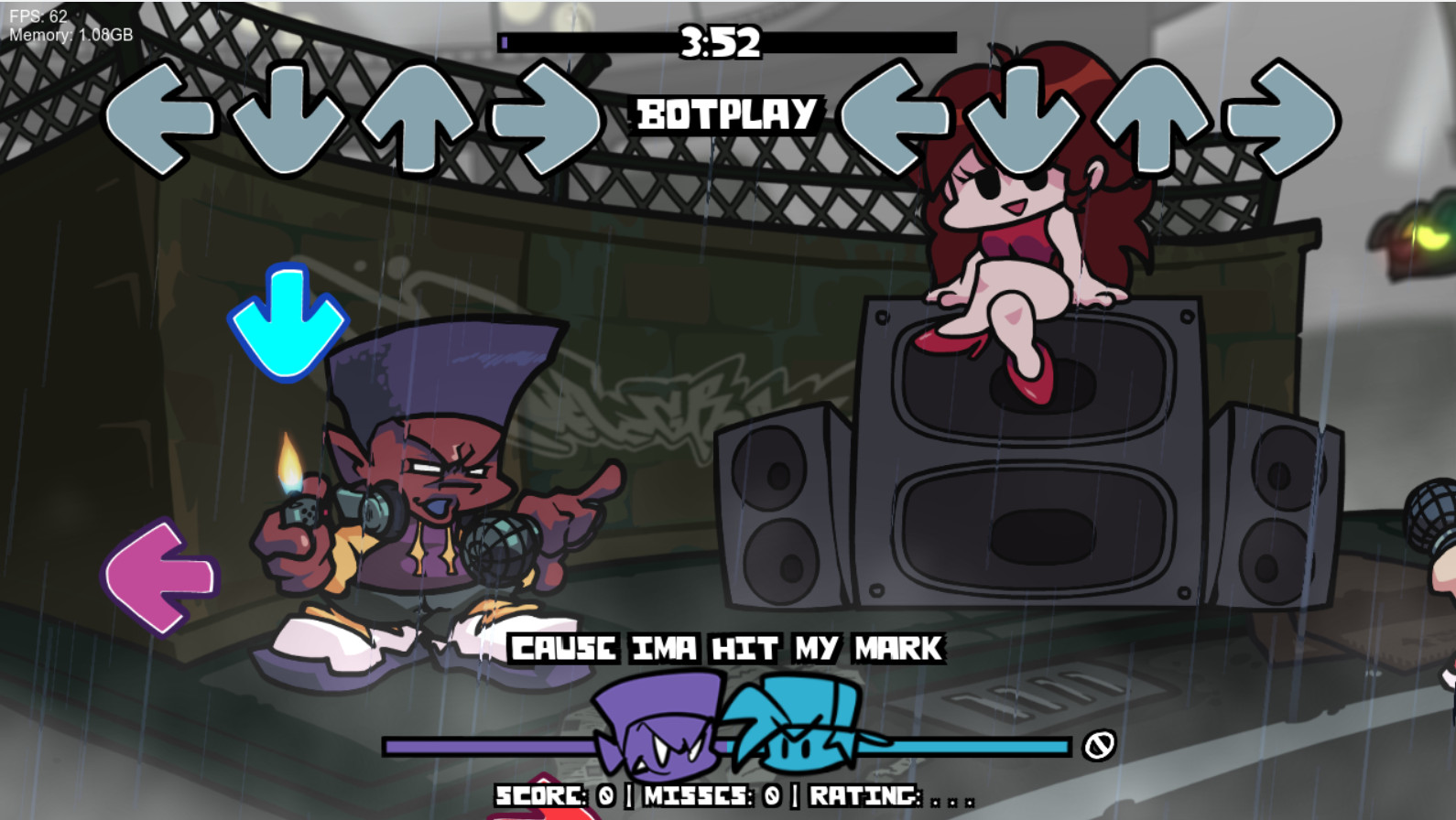 2HOT BF MIX W/ Lyrics Work In Progress for Friday Night Funkin' | FNF ...