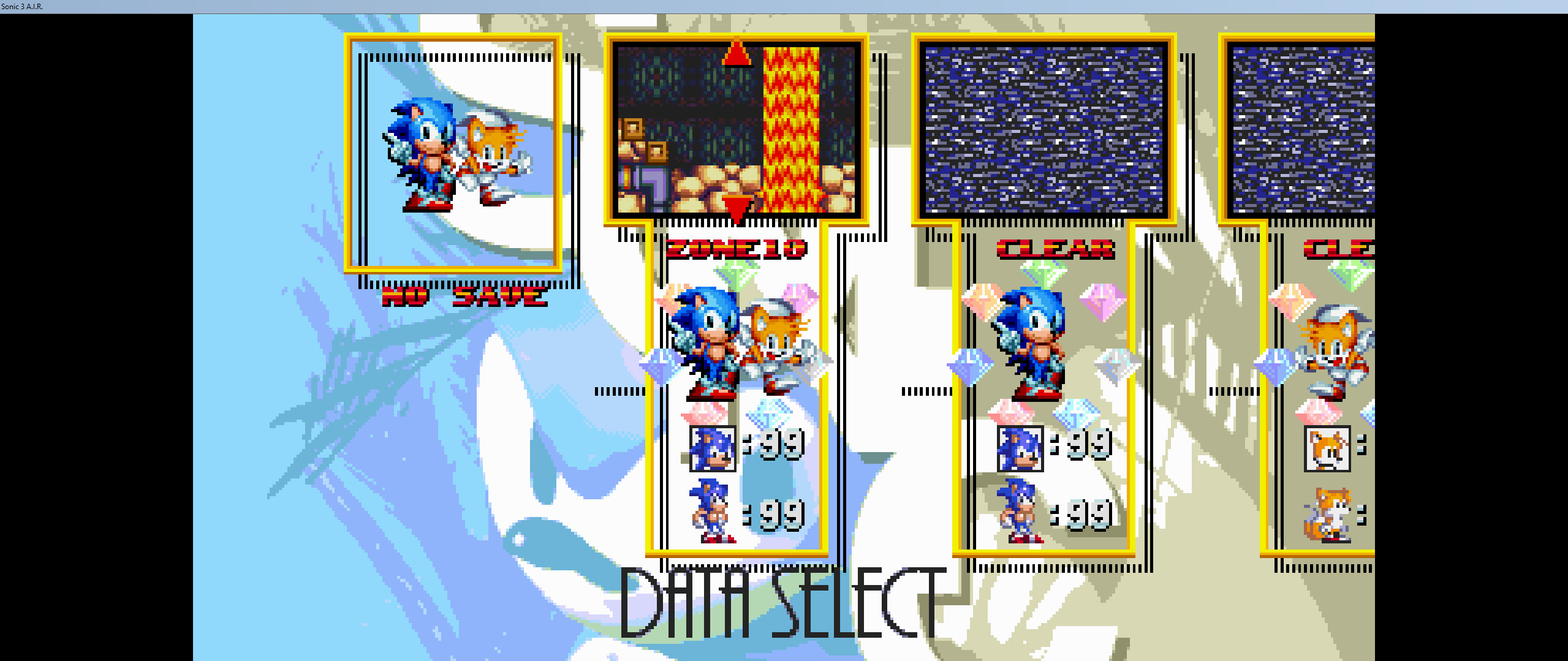 Mania style data select. Work In Progress for Sonic 3 A.I.R. | S3AIR ...