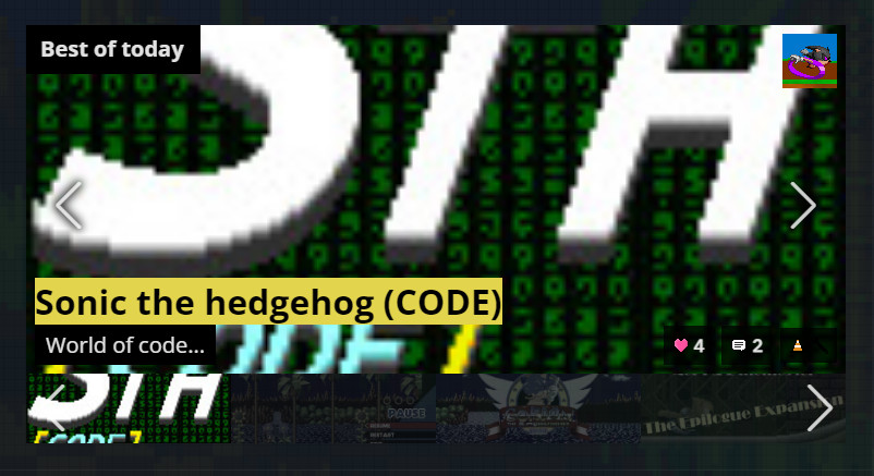 Sonic the hedgehog (CODE) Work In Progress for Sonic the Hedgehog ...
