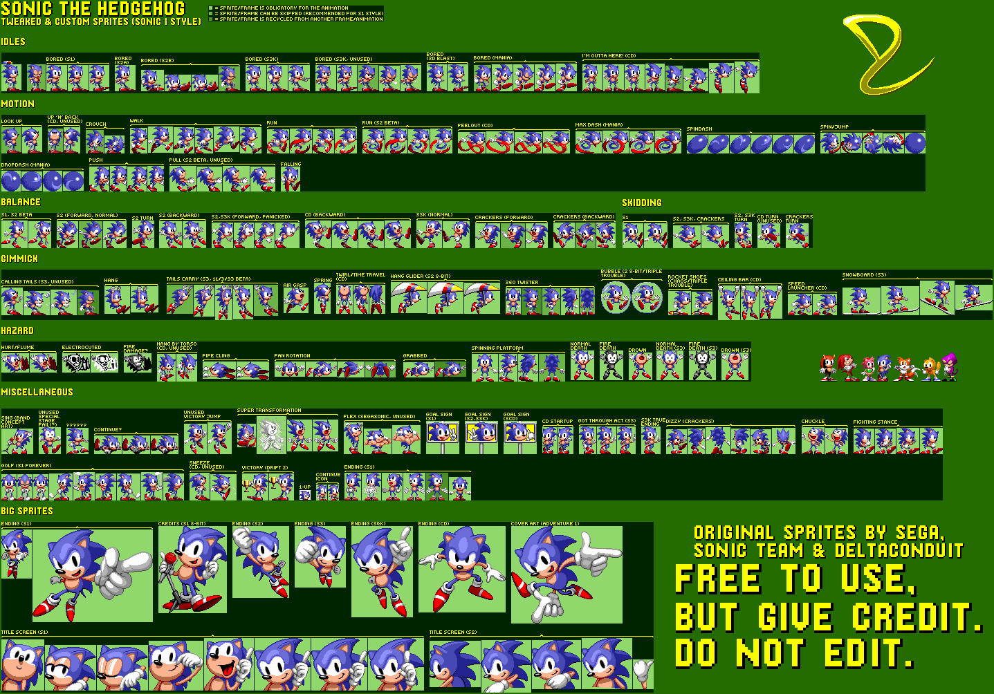 Firedwork's DeltaConduit Sonic Sprites Work In Progress for Sonic 3 A.I ...