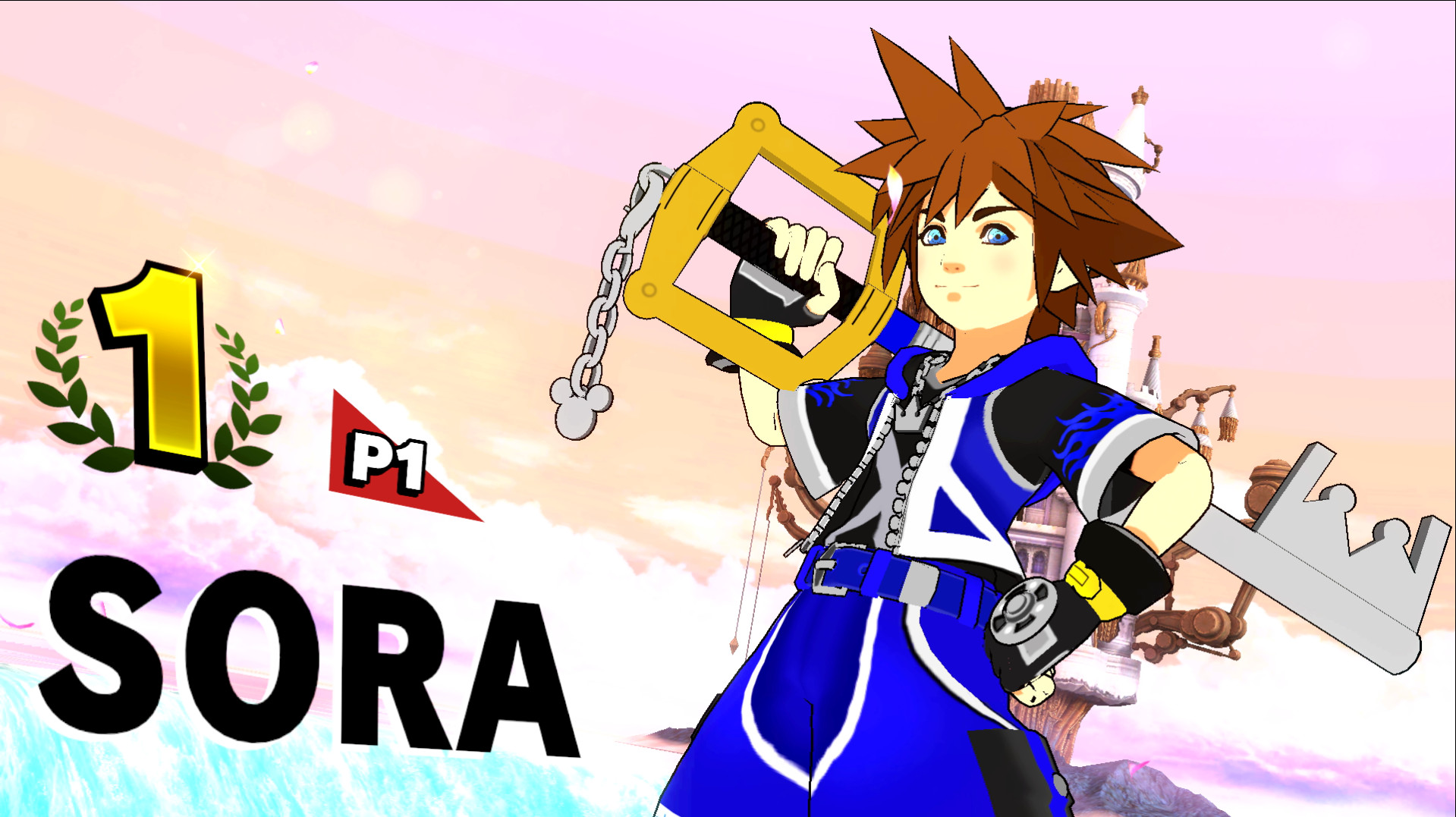Cel Shaded Sora Work In Progress for Super Smash Bros. Ultimate | SSBU ...