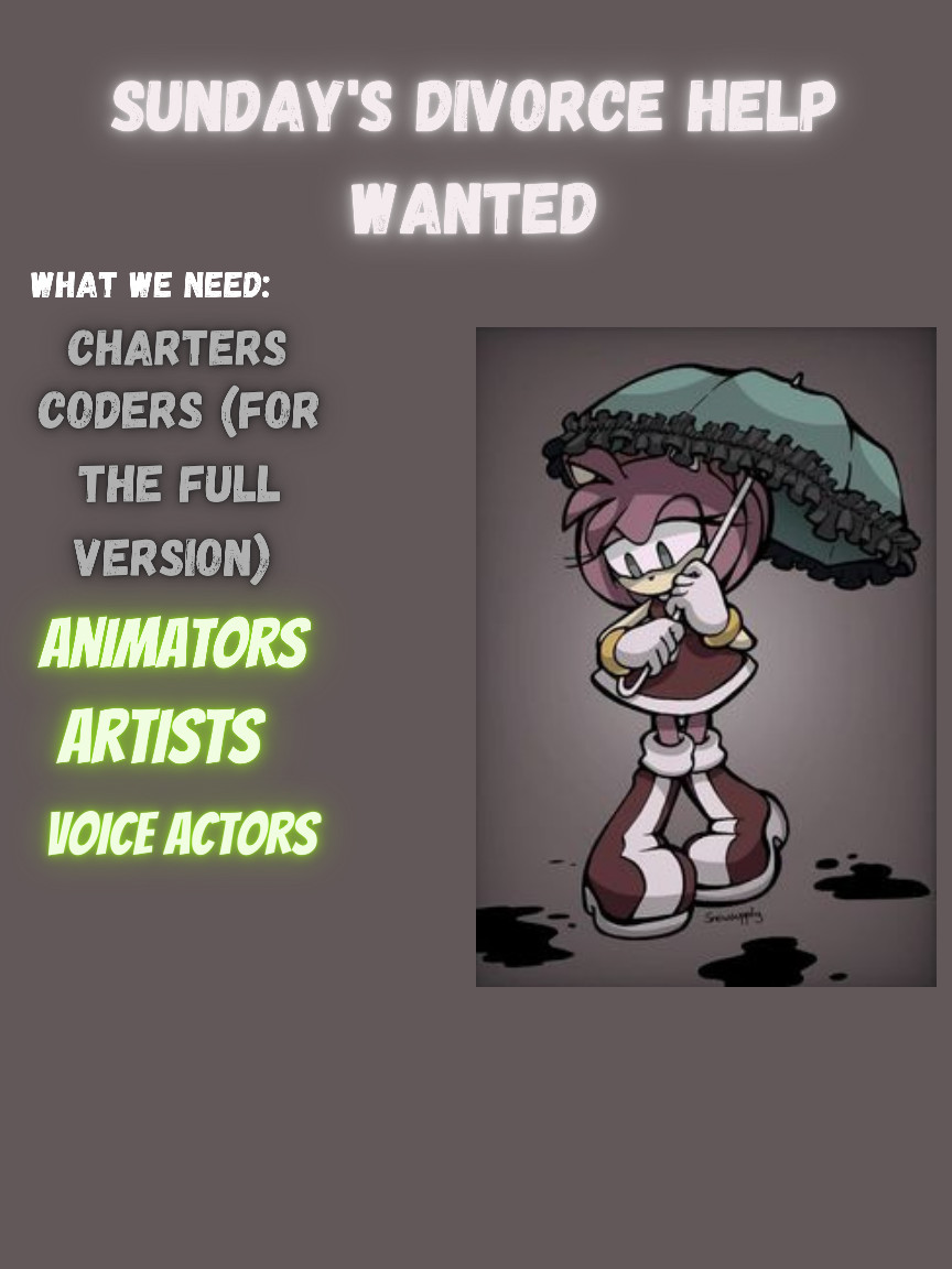 Sunday's Divorce Work In Progress for Friday Night Funkin' | FNF Works ...