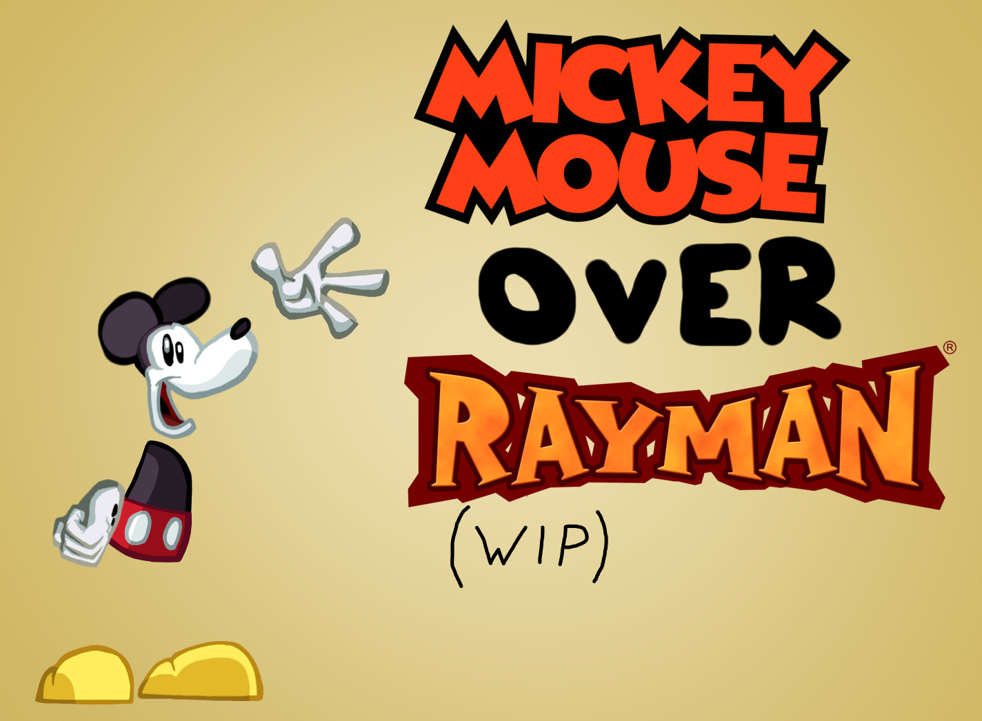 Mickey Mouse over Rayman Work In Progress for Rayman Origins | RO Works ...