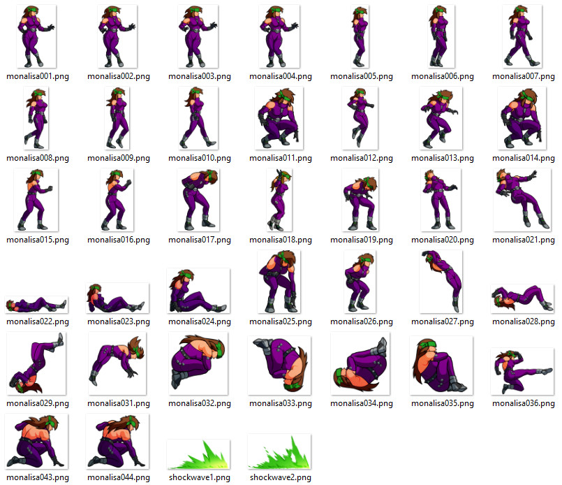 Mona and Lisa custom drawn sprites Work In Progress for Streets of Rage ...