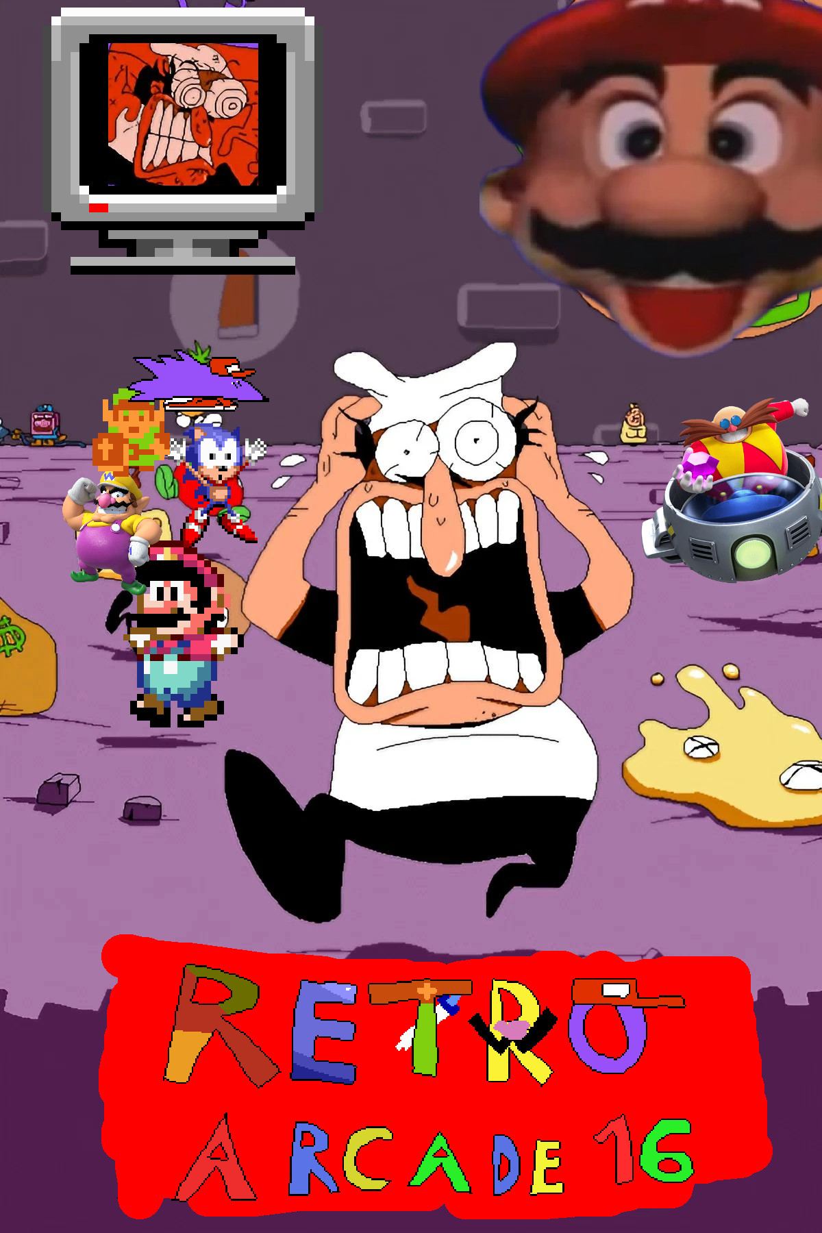 RETRO ARCADE 16 Work In Progress for Pizza Tower | PT Works In Progress