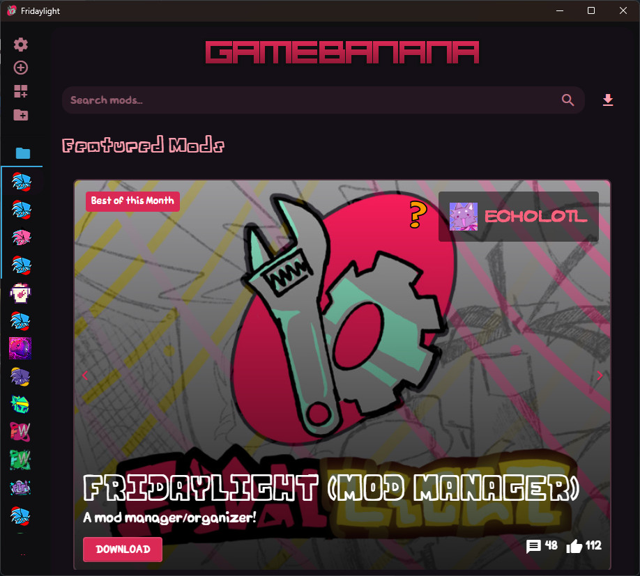 Fridaylight (Mod Manager) Work In Progress for Friday Night Funkin ...