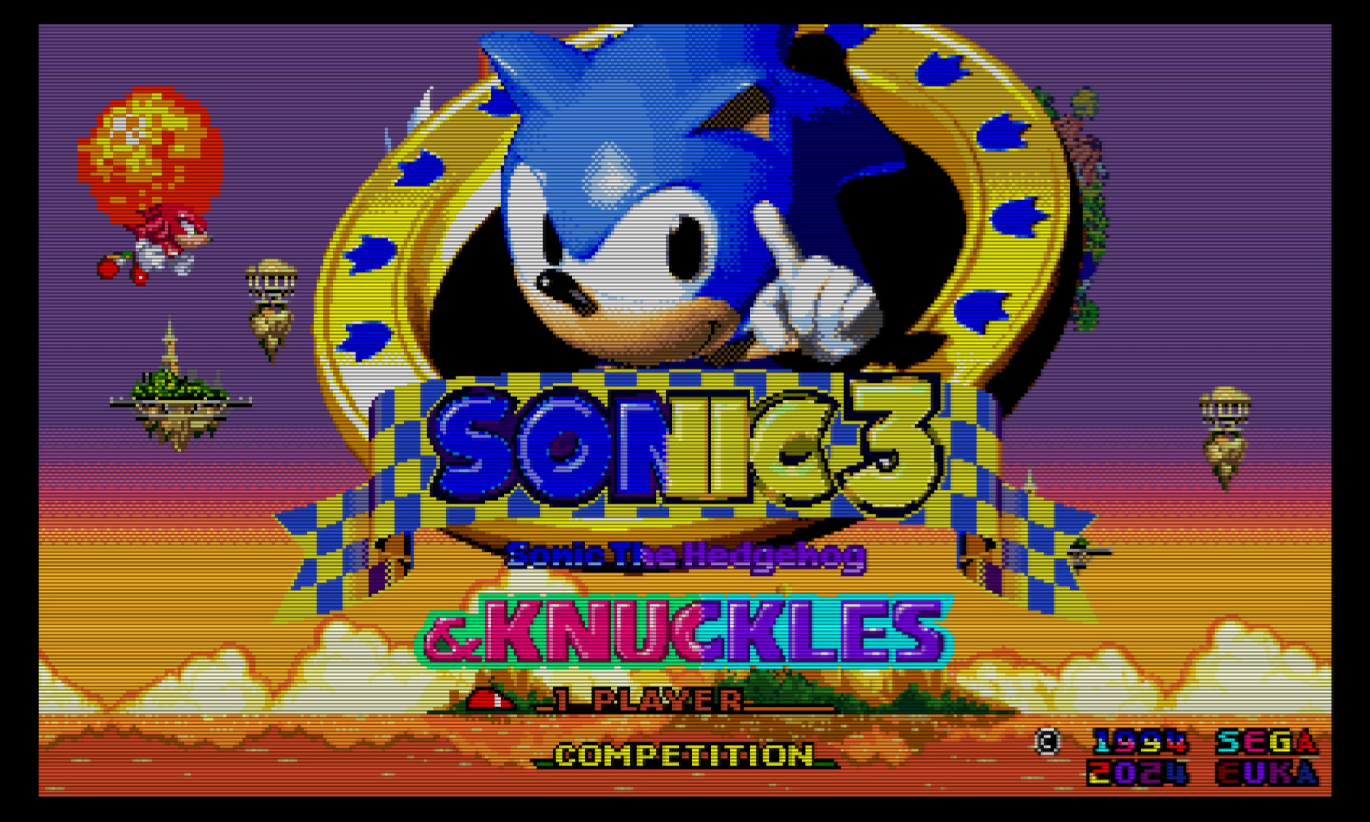 Sunset and night title screens Work In Progress for Sonic 3 A.I.R. | S3AIR Works In Progress