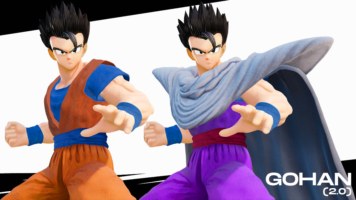 WIP | Adult Gohan (2.0) Work In Progress for Super Smash Bros. Ultimate | SSBU Works In Progress