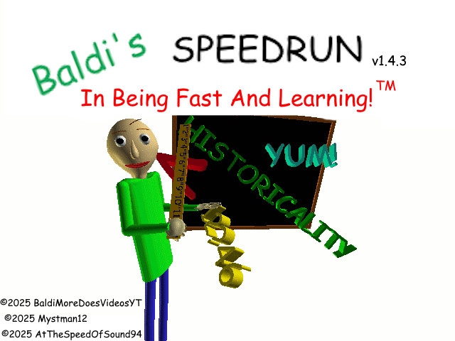 Baldi's Speedrun Work In Progress for Baldi's Basics | Baldi Works In ...