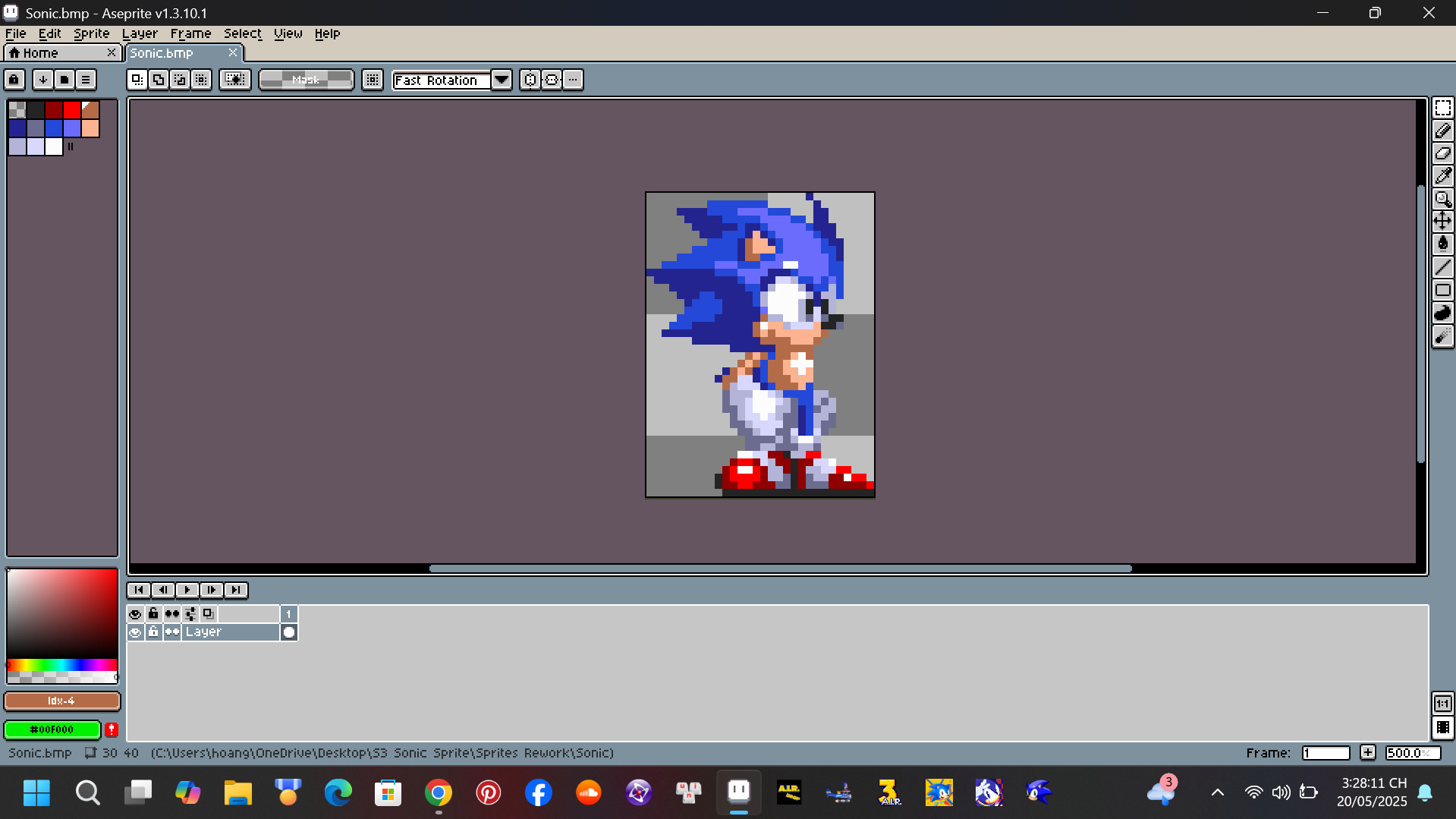 Sawnic Style Sonic Work In Progress for Sonic 3 A.I.R. | S3AIR Works In ...