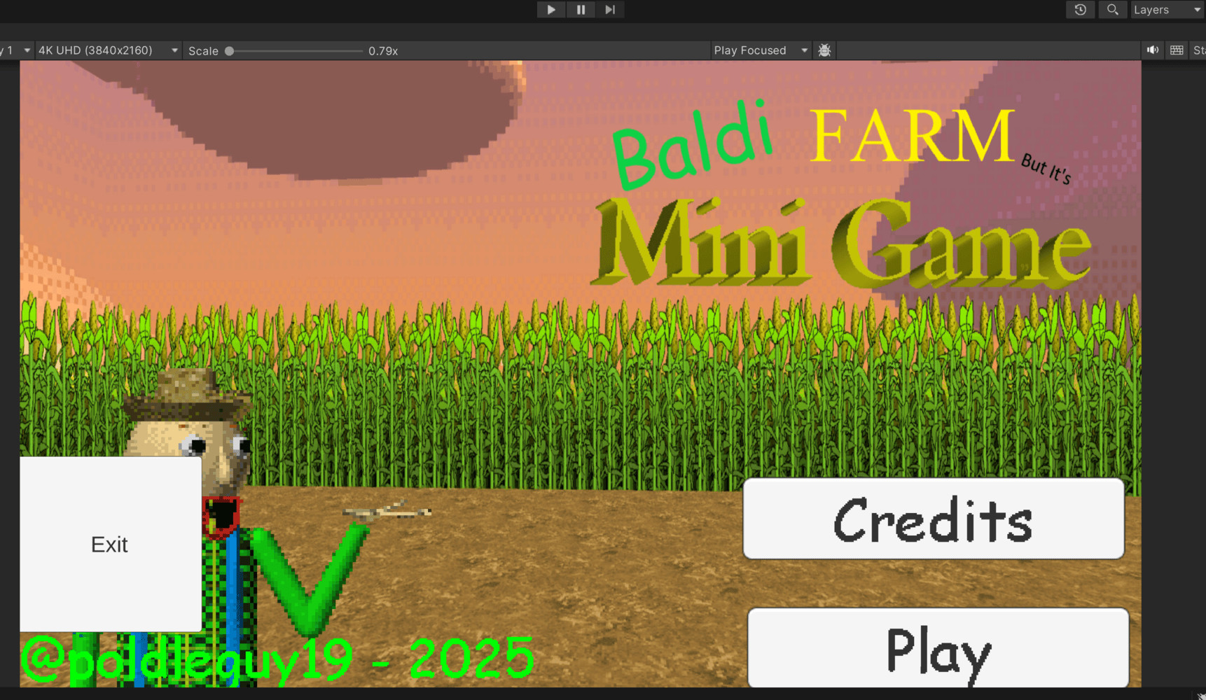 Baldi Basics Farm BUT its MINIGAME Work In Progress for Baldi's Basics ...