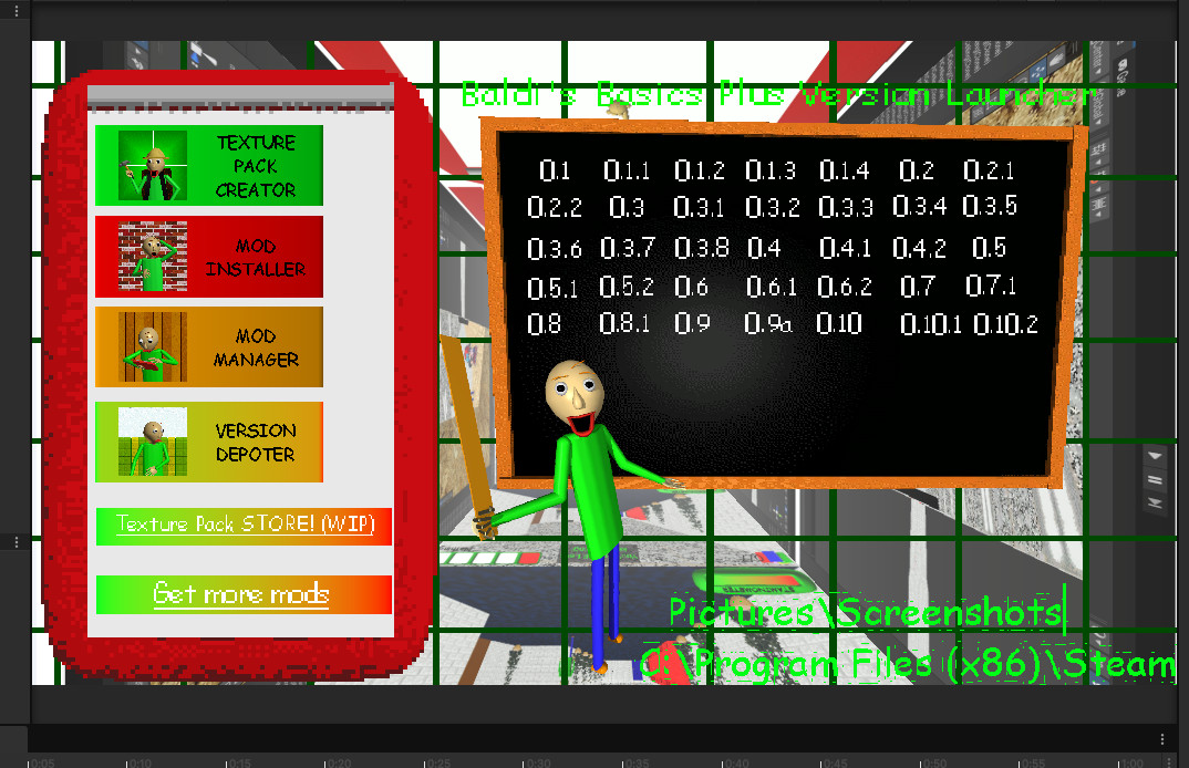Baldi's Basics Plus Version Launcher Work In Progress for Baldi's Basics | Baldi Works In Progress