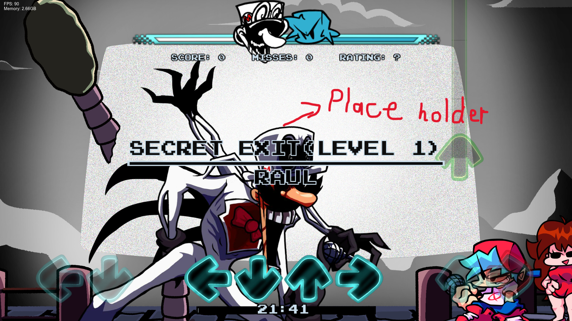 FNF MM: Secret Exit Charted (W.I.P) Work In Progress for Friday Night ...