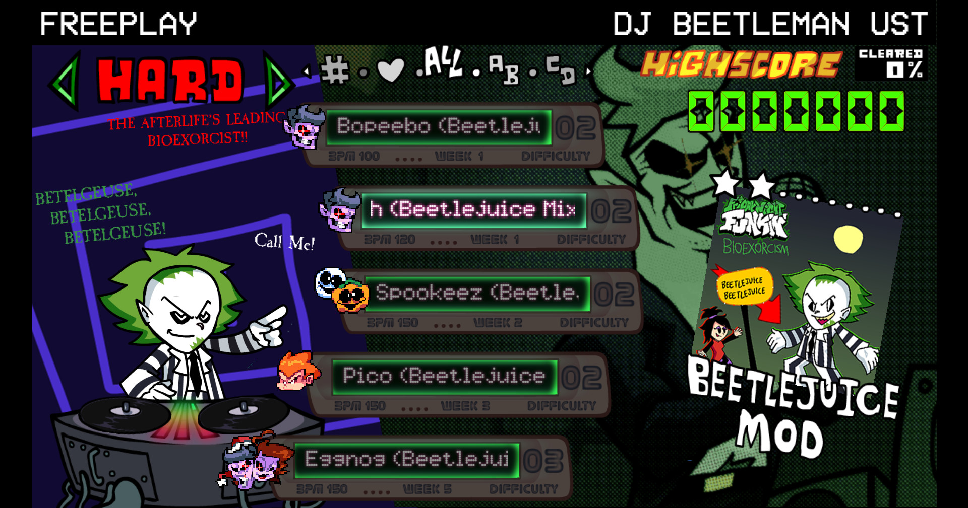 [SENSITIVE CONTENT] Playable Beetlejuice in V-Slice Work In Progress ...