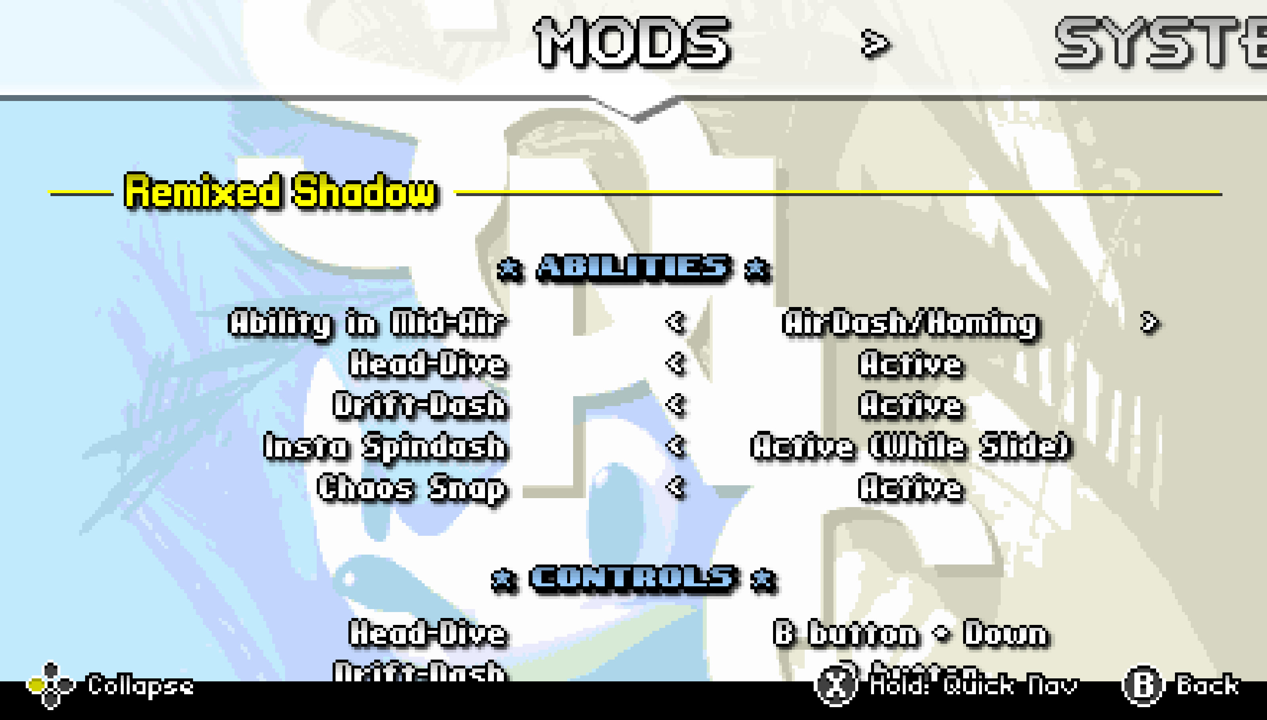 Remixed Shadow with Abilities Work In Progress for Sonic 3 A.I.R ...