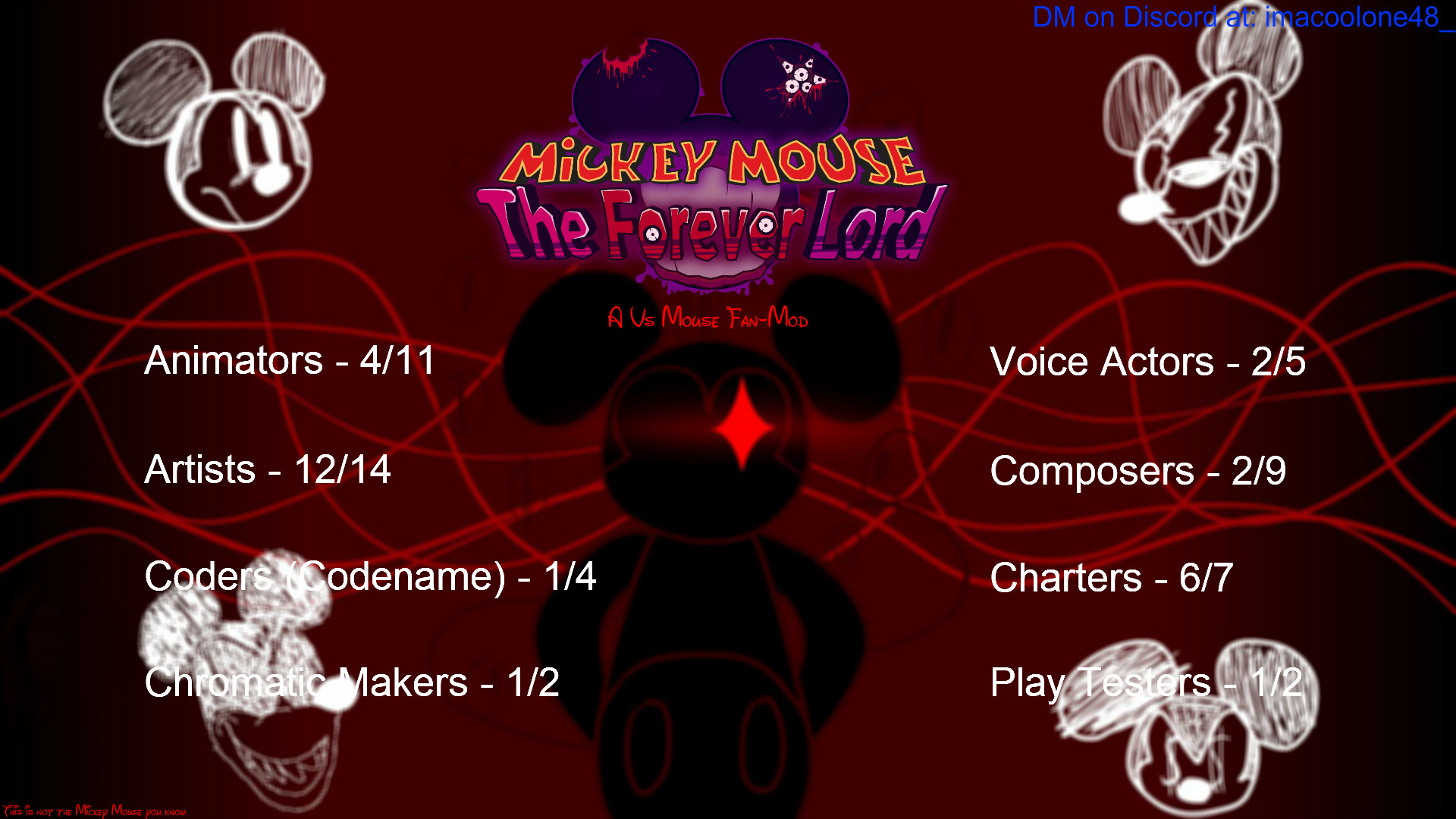 MICKEY MOUSE: THE FOREVER Ĺ̸͇O̶͓̔R̷̘̈D̷̯̒ Work In Progress for Friday ...